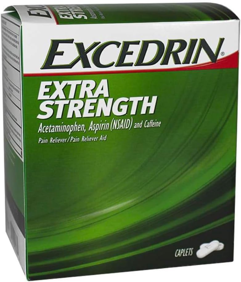 Excedrin Extra Strength Caplets 25 Packets of 2 (25/2's) Display Box ...